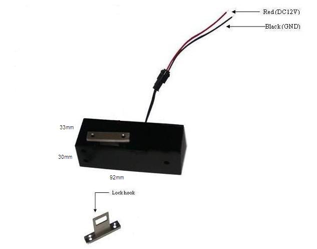 Stainless Steel Electric Bolt Lock Electromagnetic Interlock DC 12V