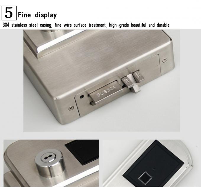 Biometric Fingerprint Door Locks 304 Stainless Steel IP65 For Outside Gate Biometric Fingerprint Door Locks 304 Stainless Steel IP65 For Outside Gate