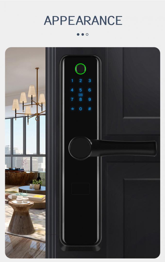 FCC Black Bluetooth Fingerprint Sensor Door Lock Standard 6068 For ...